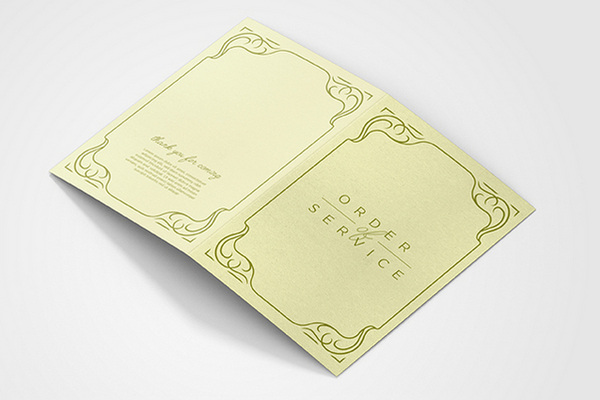 Folded Order of Service Printing - Fast Delivery - Solopress UK